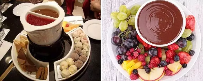 Chocolate fondue na mkpụrụ osisi