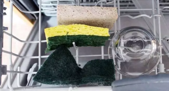 Methods for disinfecting dish sponges