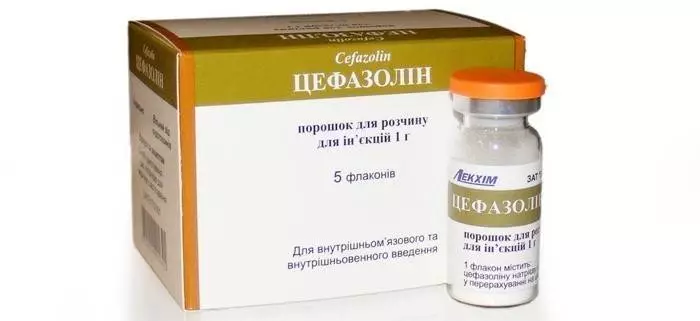 Lijek Cefazolin za liječenje gljivica u ušima