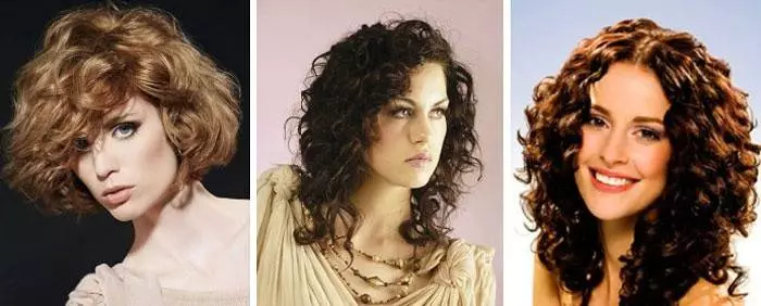 Frisur i italiensk stil til bølget hår