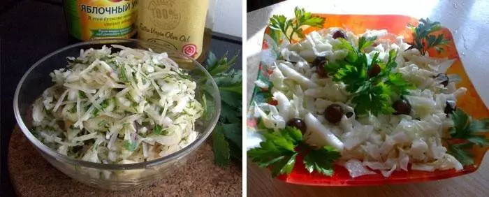 Saudable ensalada de alcachofa de Xerusalén