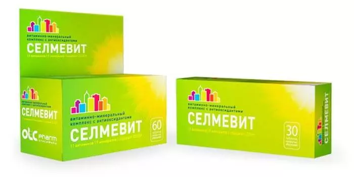 Paketdəki Selmevit vitaminləri