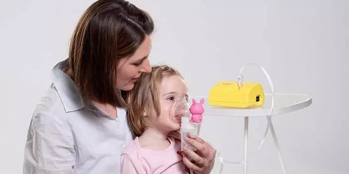 Penyedutan dengan Dioxidin untuk kanak-kanak