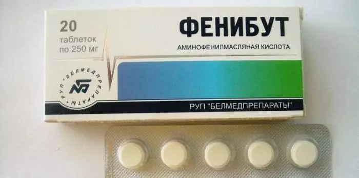 Эстутумду жана көңүлдү жакшыртуучу дары - Phenibut