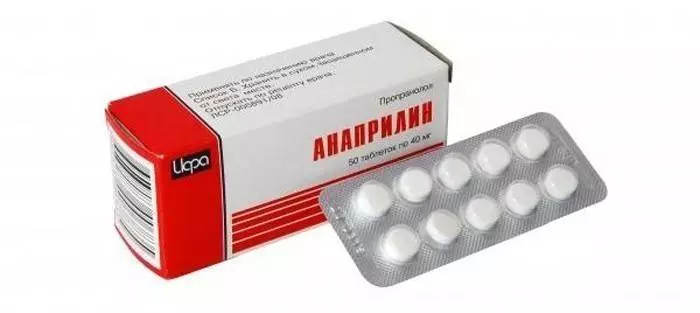 Anaprilin tabletleri