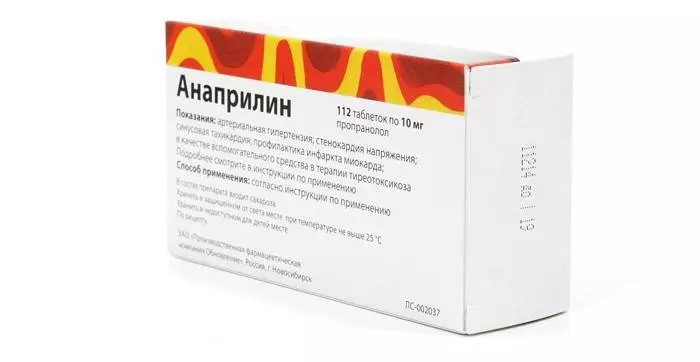 Indikationen für die Anwendung von Anaprilin