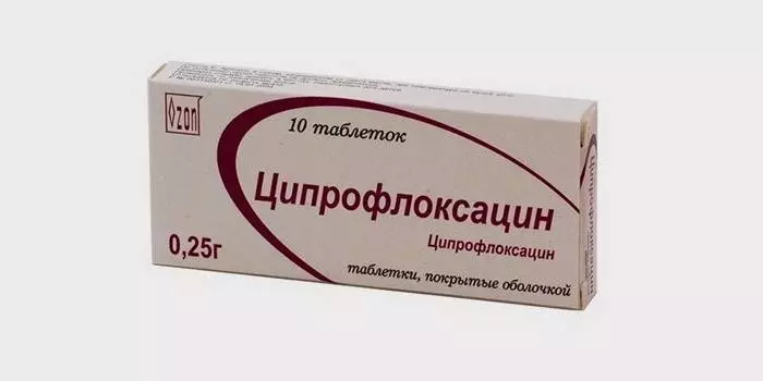 Matlapa a lithibela-mafu a Ciprofloxacin