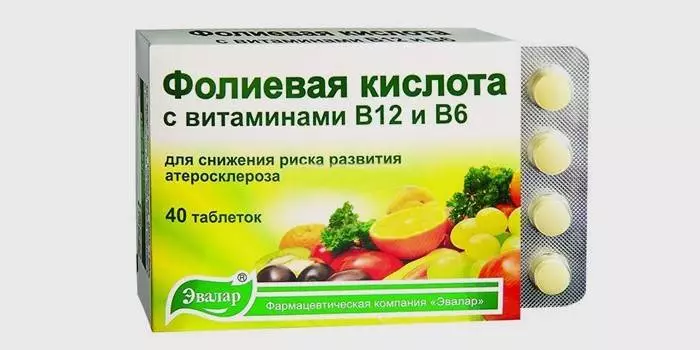 Folic acid ine mavitamini B12 uye B6