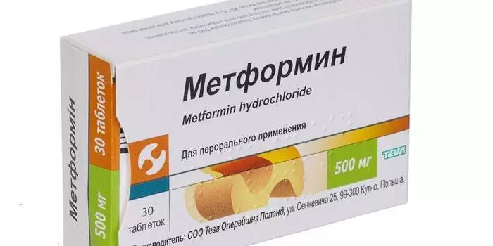 Tablete metformina v pakiranju
