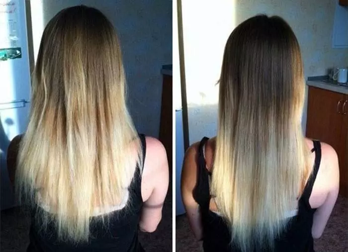 Kosa prije i poslije termičkog šišanja