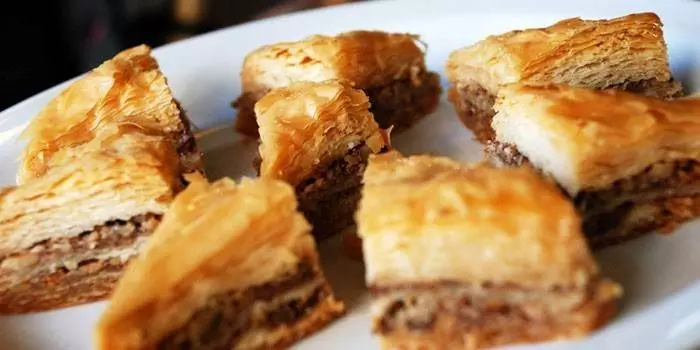 Baklava tillagad enligt det grekiska receptet