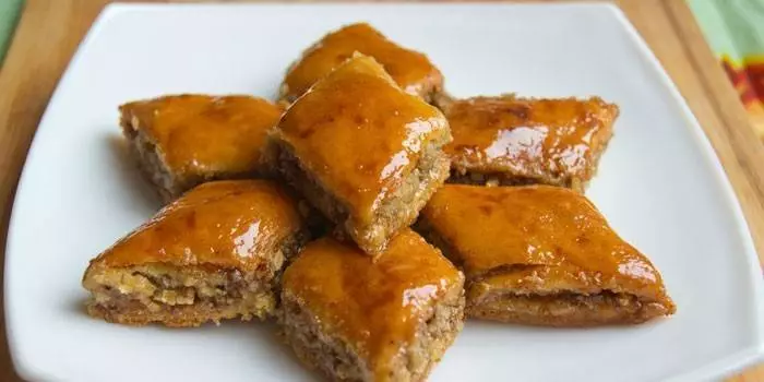 Baklava tillagad enligt det armeniska receptet