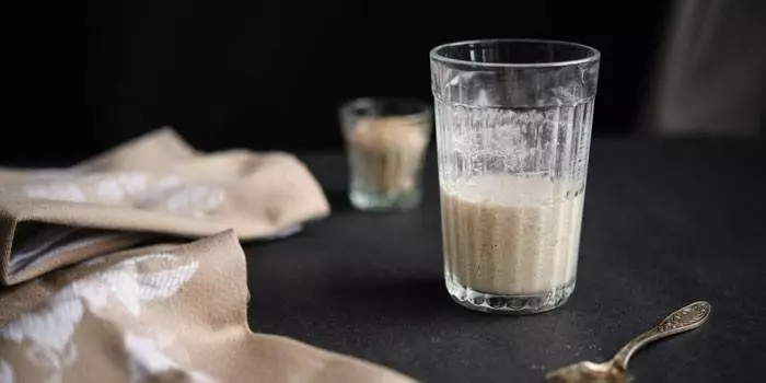 Levain dans un verre