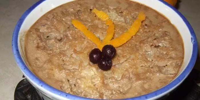 بودنغ شوكولاتة مع أرز