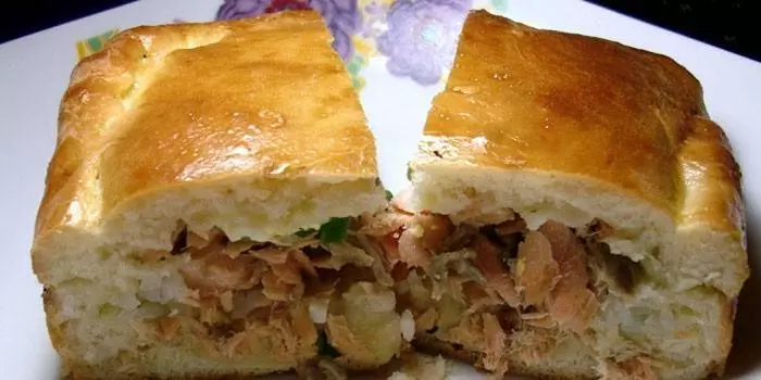 Torta com Salmão Coho e Arroz