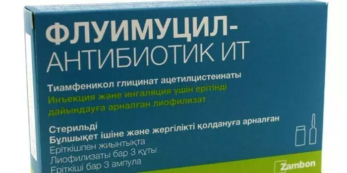 Fluimucil antibiotika IT -emballasje