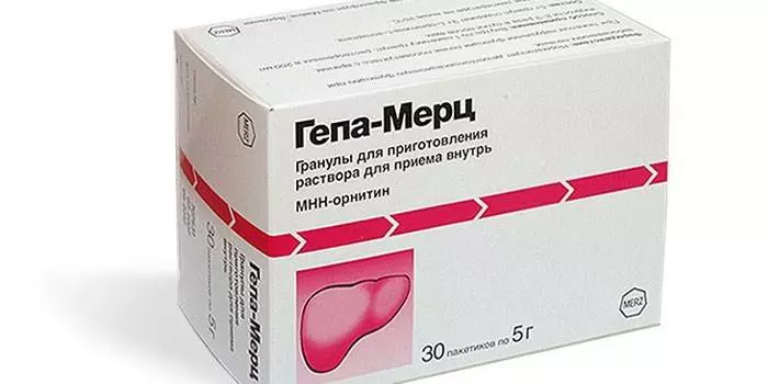 包裝中的 Hepa-Merz 粉