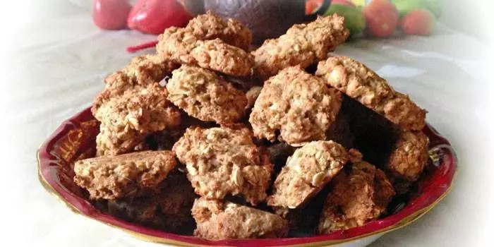 Biscoitos caseiros de maçã e aveia