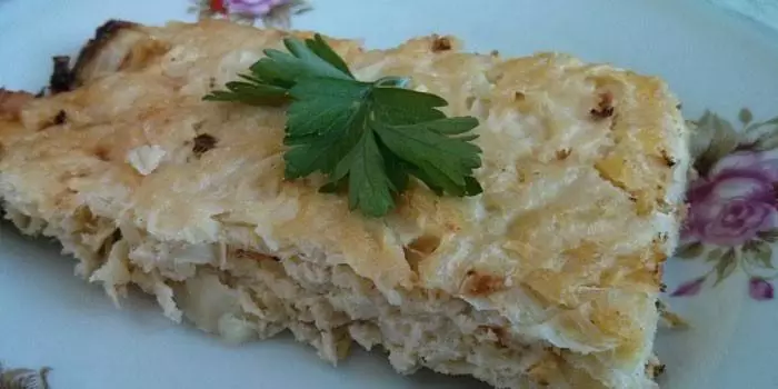 Kabeeji casserole na ọkụkọ