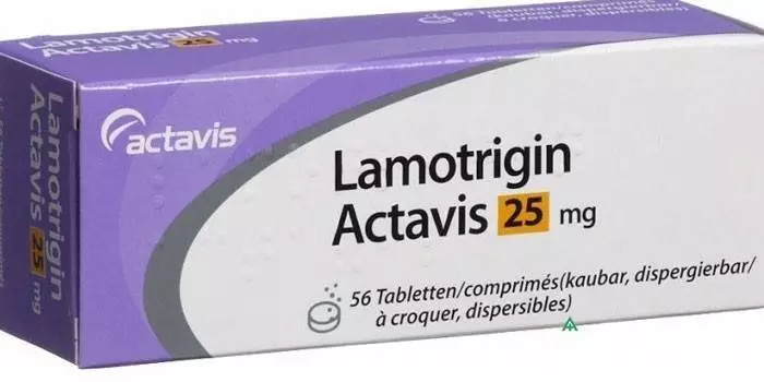 Lamotrigine tablets in the package