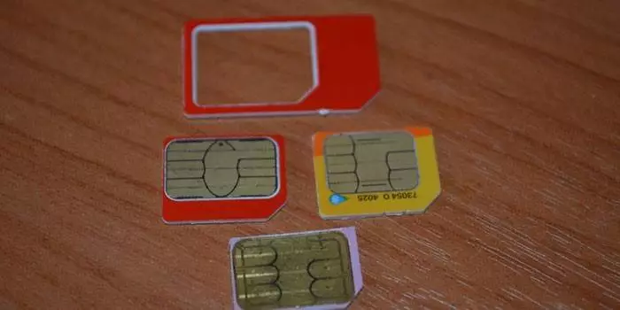 Vanlig, mikro- og nano -SIM -kort