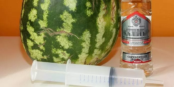 Melon dlo, vodka ak sereng