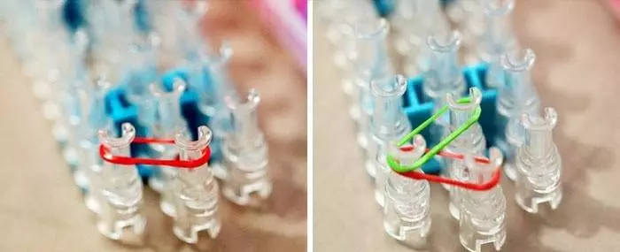 Wie man Armbänder aus Gummibändern in Etappen webt, Video