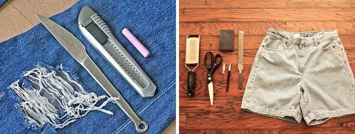 Kako napraviti poderane traperice kod kuće vlastitim rukama, fotografijama i video zapisima