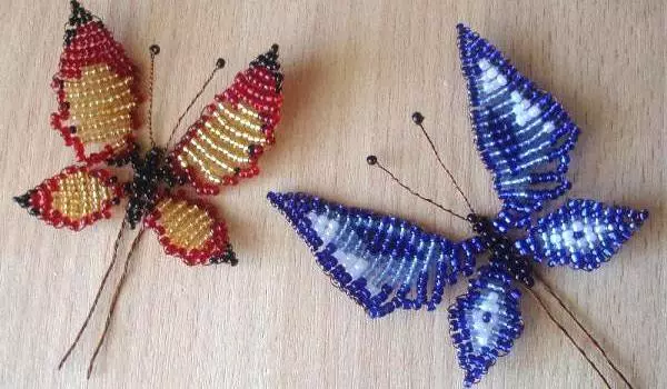 How to make a beaded butterfly: weaving with a step by step photo
