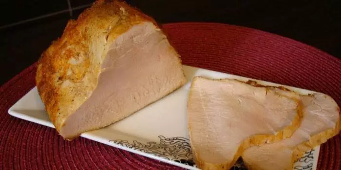 Baked turkey breast ham