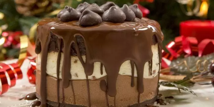 Gâteau glacé au chocolat au lait