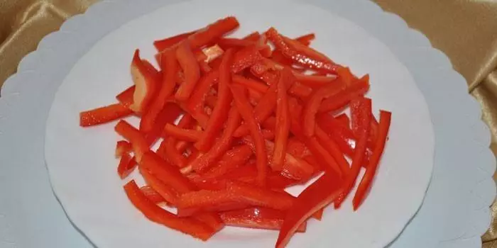 Paprika, nakrájaná na prúžky