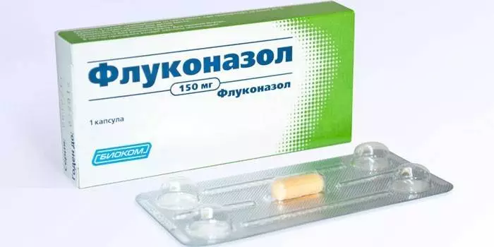 Fluconazol-tabletten in een verpakking