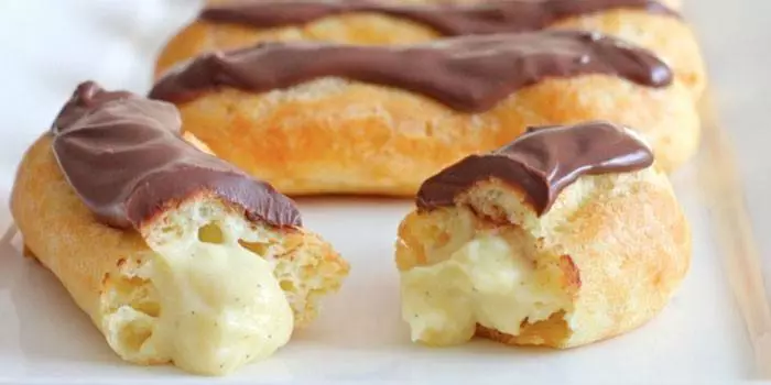 Homemade eclairs