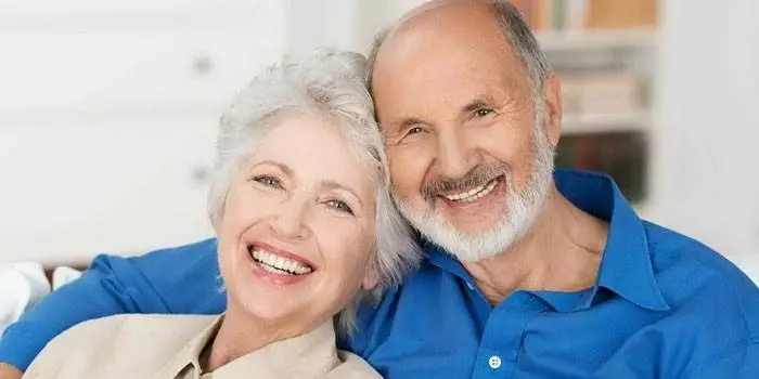 Elderly man and woman