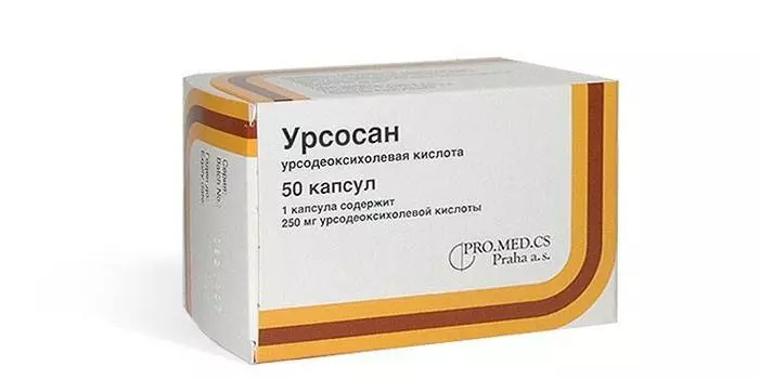 Ursosan-Tabletten in einer Packung