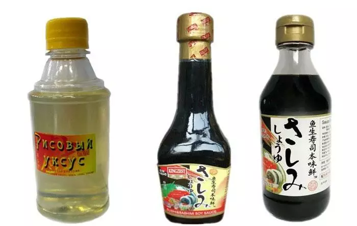 Rice Vinegar and Soya Sauce