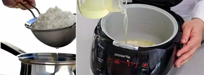 Cociñar arroz cunha cociña
