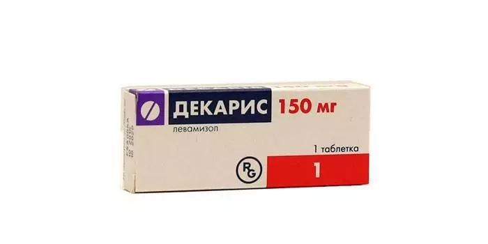 包裝中的 Dekaris 藥片