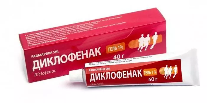 Diclofenac ointment in the package