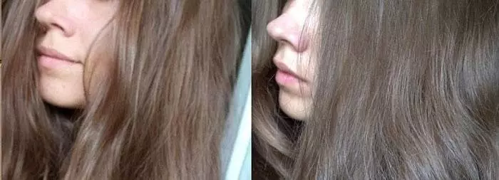明るい髪と暗い髪を染める前後の写真