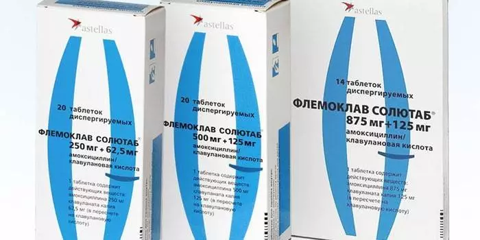 Flemoklav Solutab Tabletten in der Verpackung