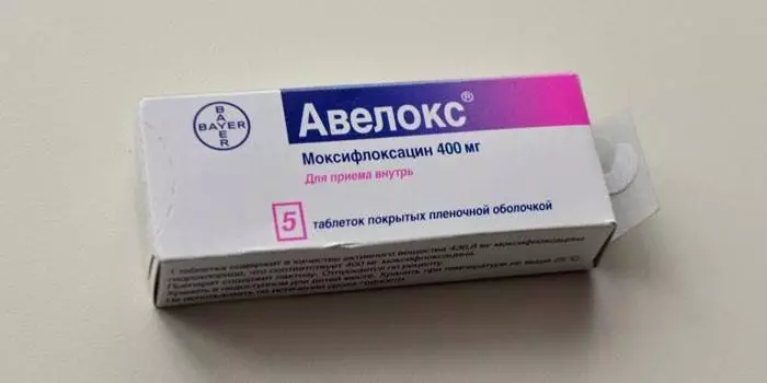 Avelox ტაბლეტები პაკეტში