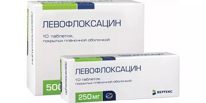 Levofloxacin tabletter emballasje