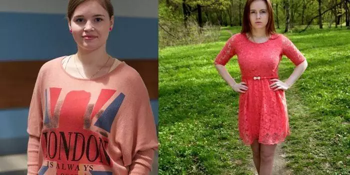 Polina Grents enne ja pärast kehakaalu kaotamist