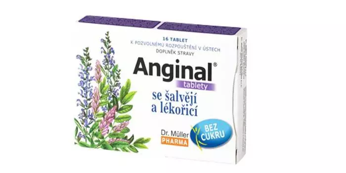 Packaging of the drug Anginal