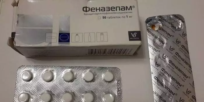 Ufungaji wa vidonge vya Phenazepam