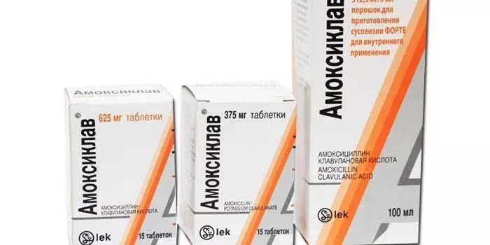 Lijek Amoxiclav u različitim oblicima oslobađanja