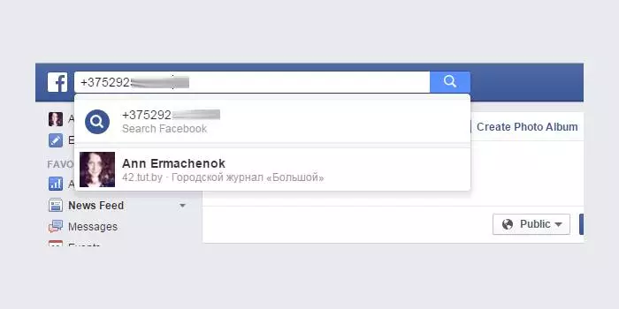 Mencari nombor telefon di Facebook