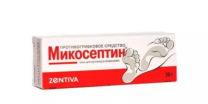 包裝中的軟膏 Mikoseptin